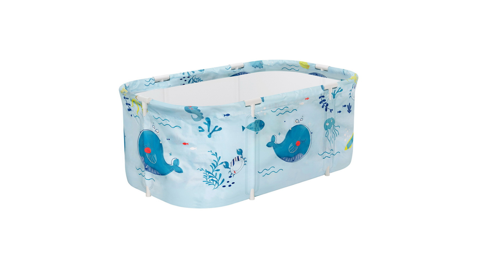 Weisshorn Blue Foldable PVC Bathtub Spa Bucket with Inflatable Cushion ...