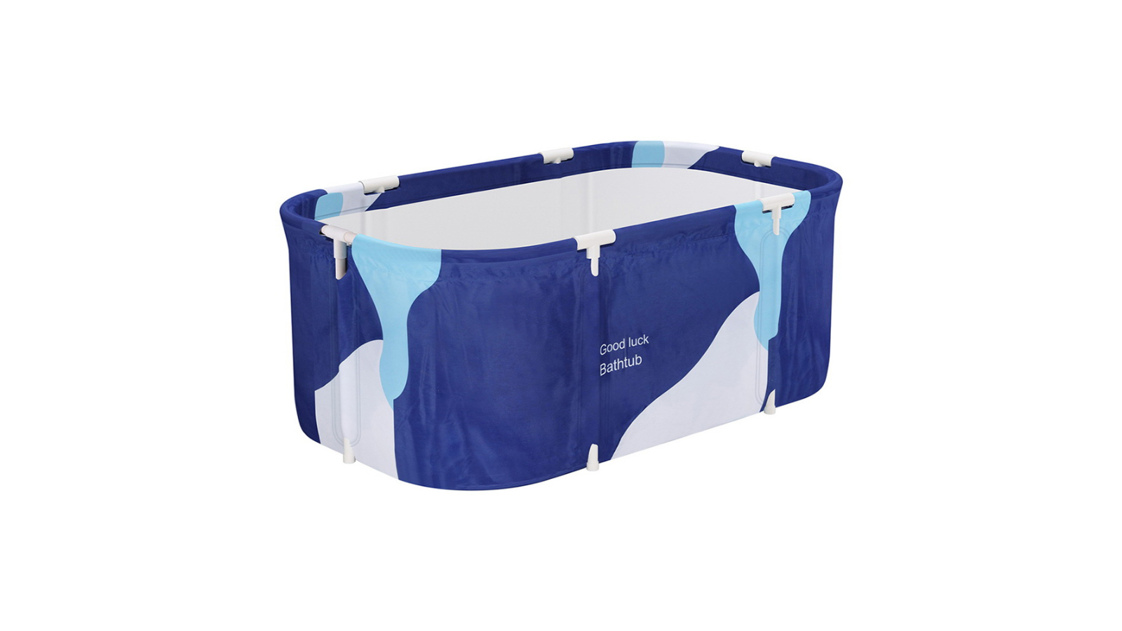 Weisshorn Navy Blue Foldable PVC Bathtub Spa Bucket with Inflatable ...