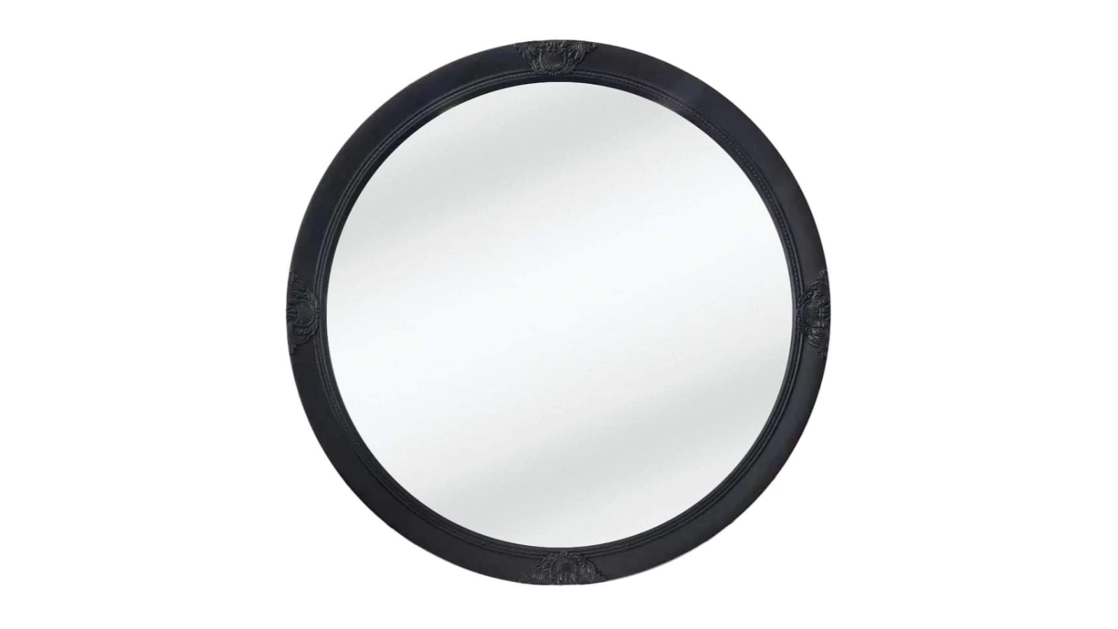 Silsan Decor 100cm French Classic Round Mirror - Black | Harvey Norman