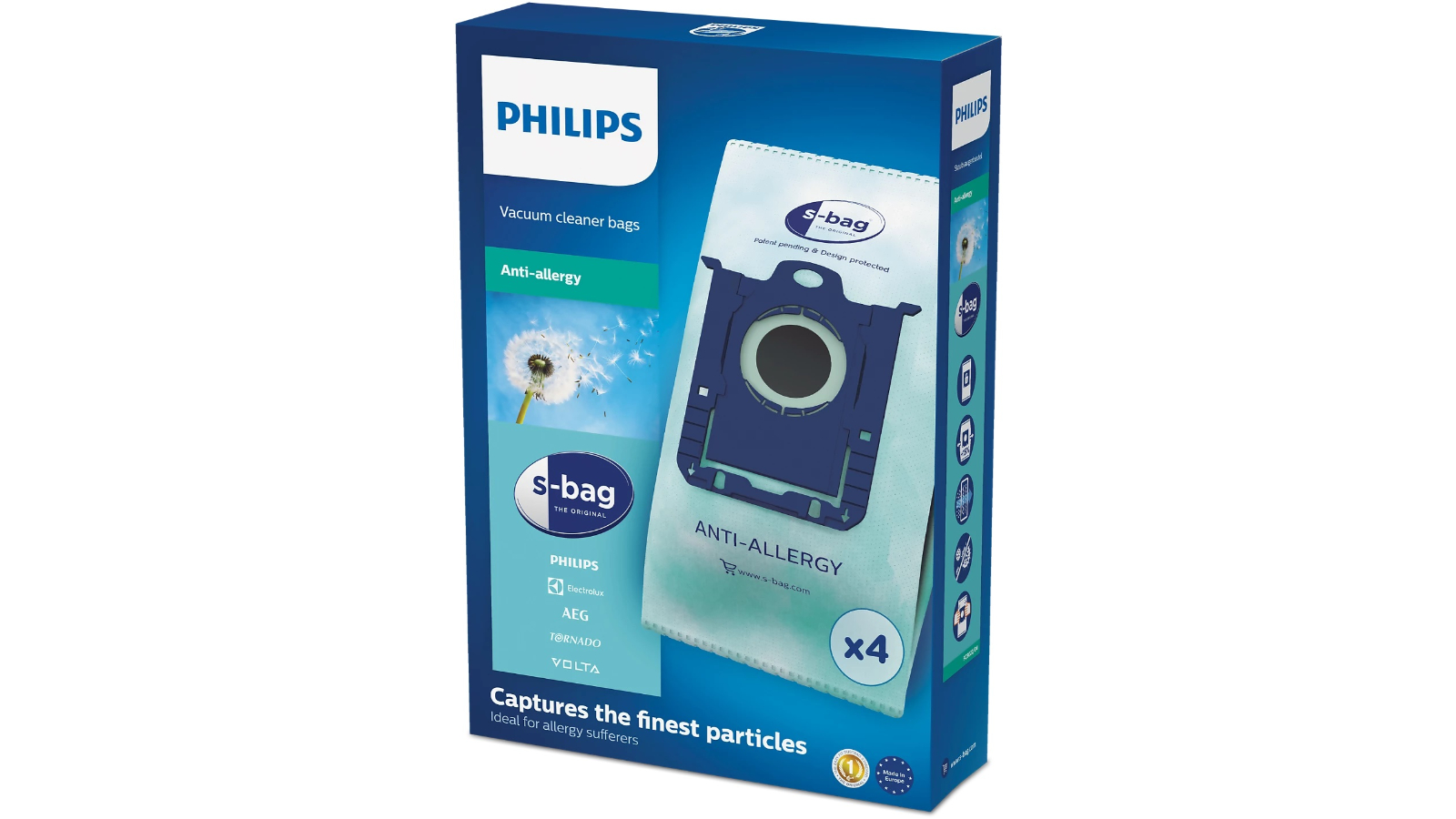 Philips S Bag Anti-Allergy Vacuum Cleaner - Blue | Harvey Norman
