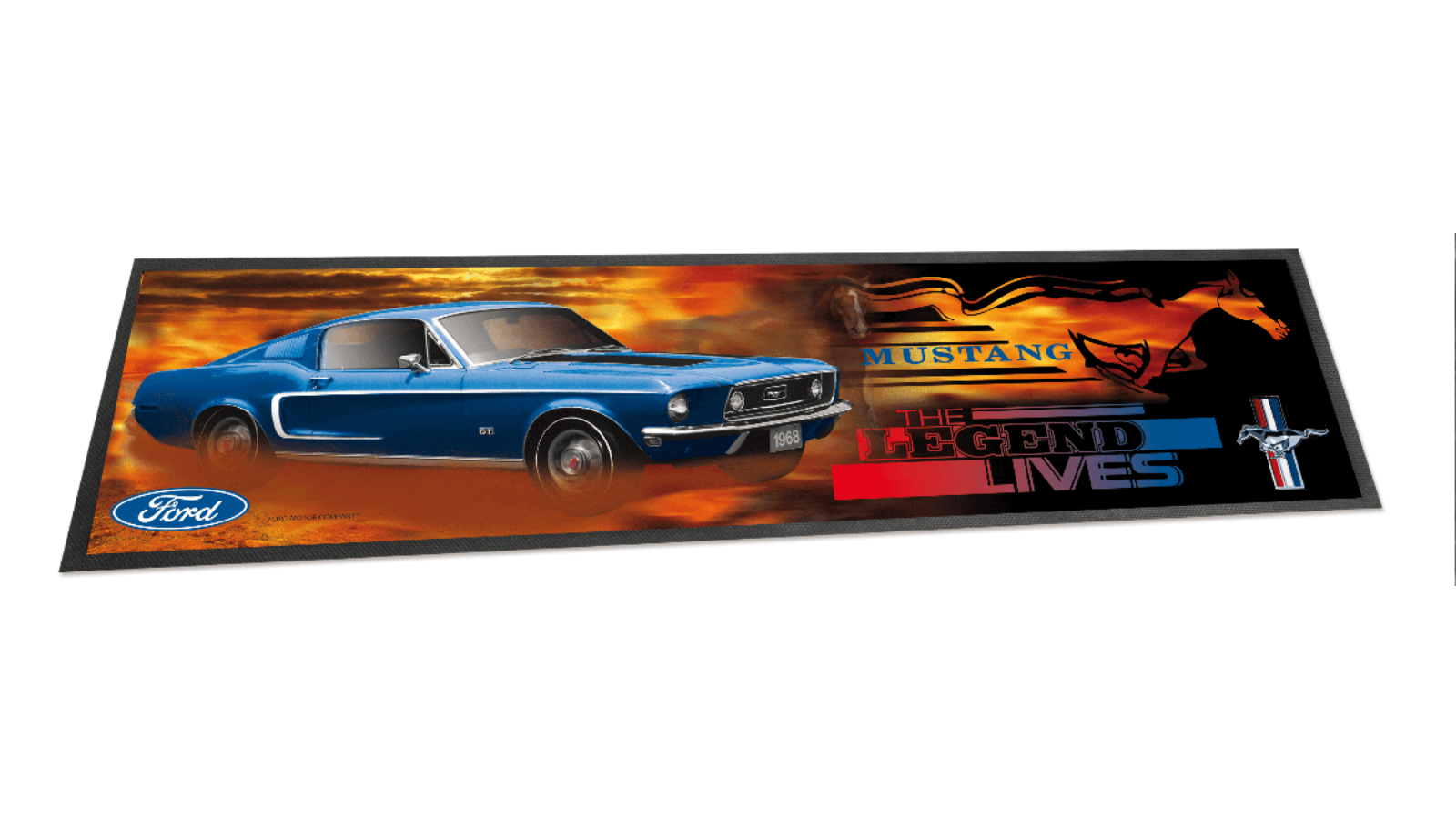 Ford Mustang The Legend Lives Car Bar Runner Mat | Harvey Norman