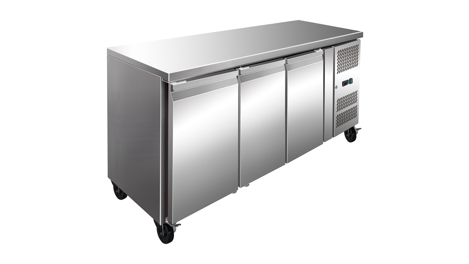 F.E.D Commercial Stainless Steel 3-Door 386 Litre Bench Freezer ...