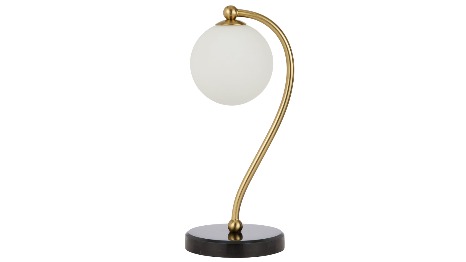 Pretty & Practical Vitalux Black Marble Table Lamp with Antique Gold ...