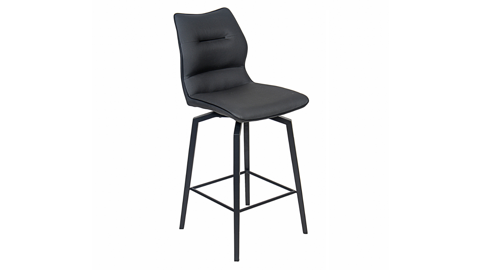 Aurora Swivel Bar Stool – Graphite PU | Harvey Norman