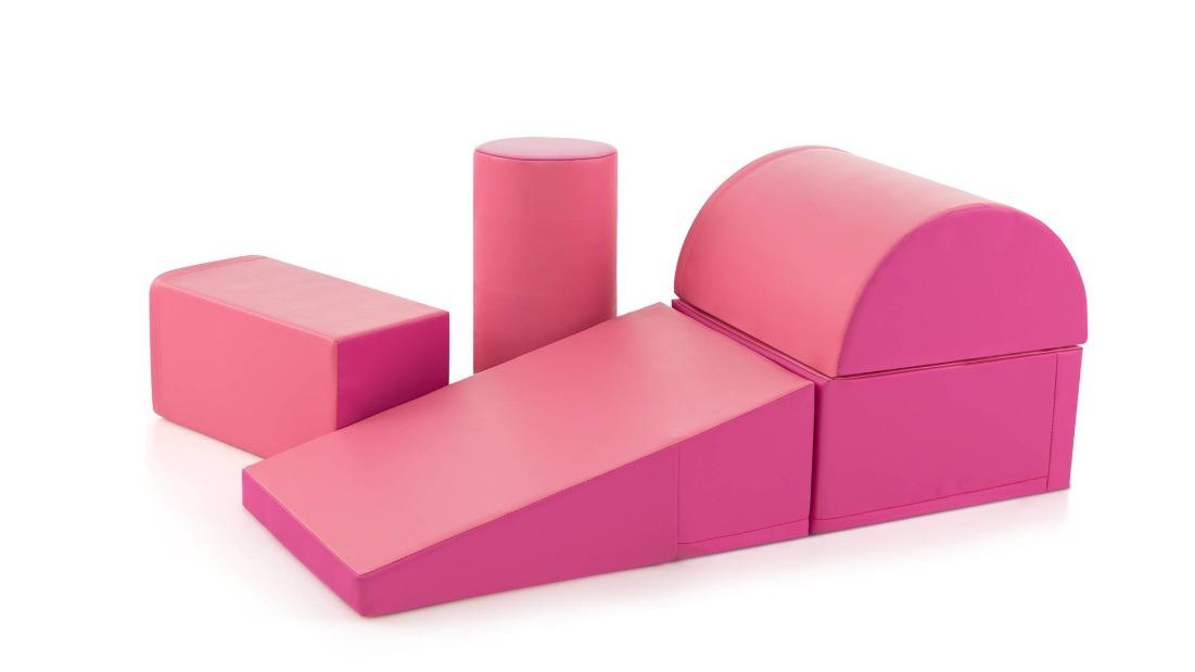 Costway 5 Piece Climb and Crawl Playset Soft Foam Blocks Activity Toy ...