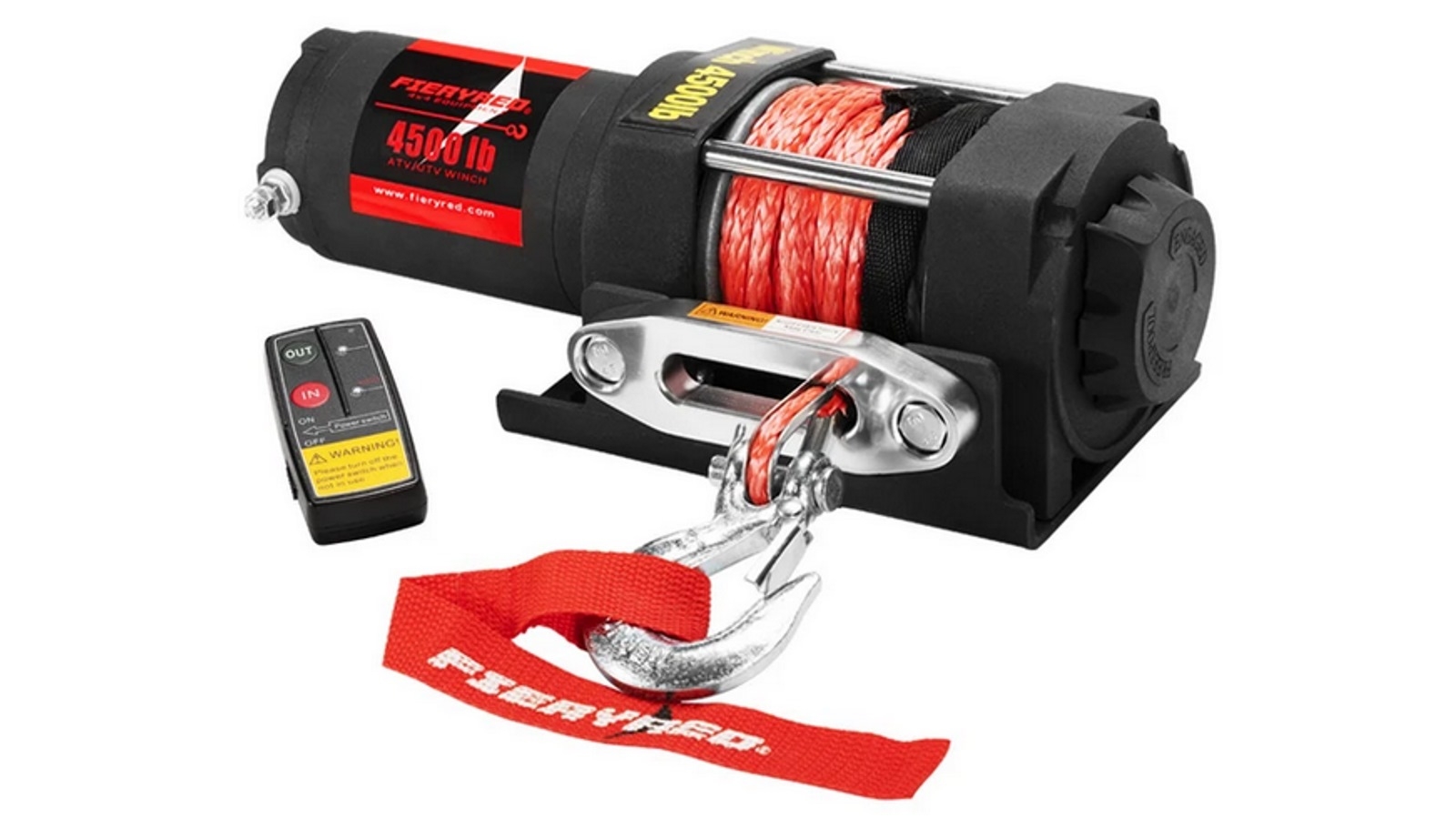 Fieryred Wireless 4500LBS/2041kg 12V Electric Winch Synthetic Rope ...