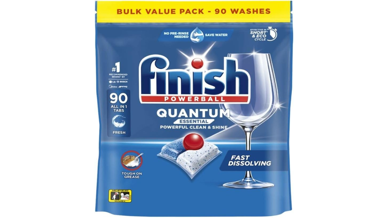 Finish Pack of 90 Powerball Quantum Reg Dish Capsule | Harvey Norman