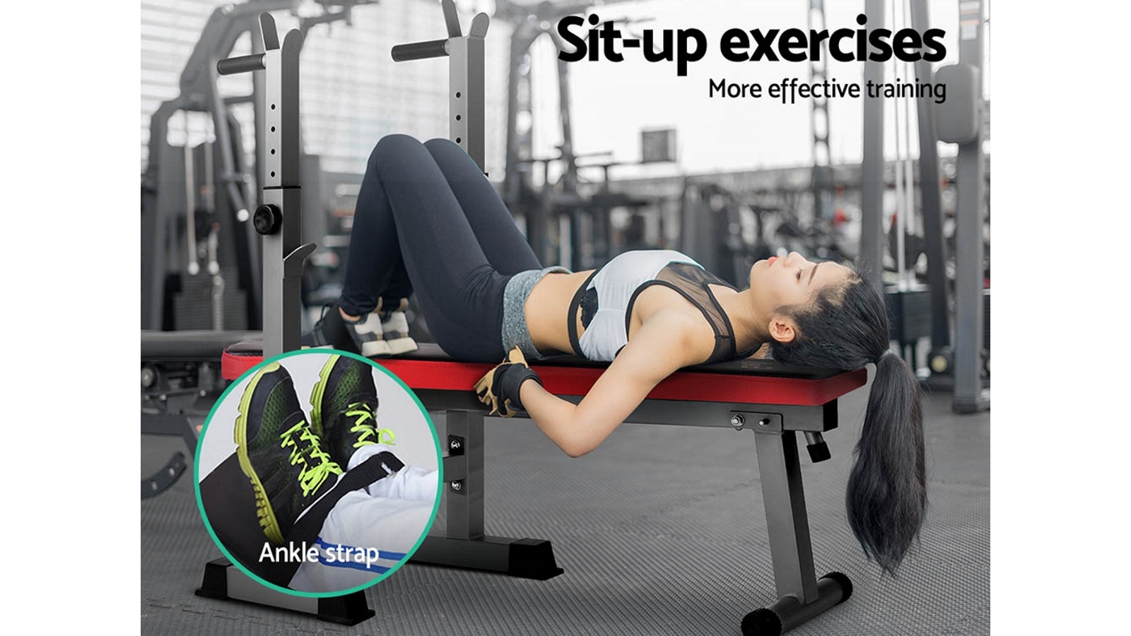 Everfit Multi Station Weight Bench - Red | Harvey Norman