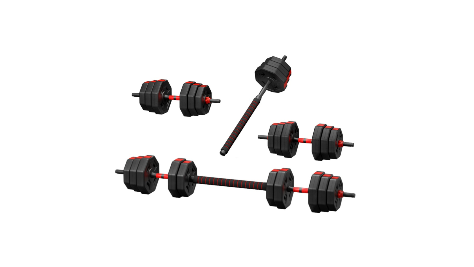Everfit Adjustable Dumbbell Barbell Set - 40kg | Harvey Norman