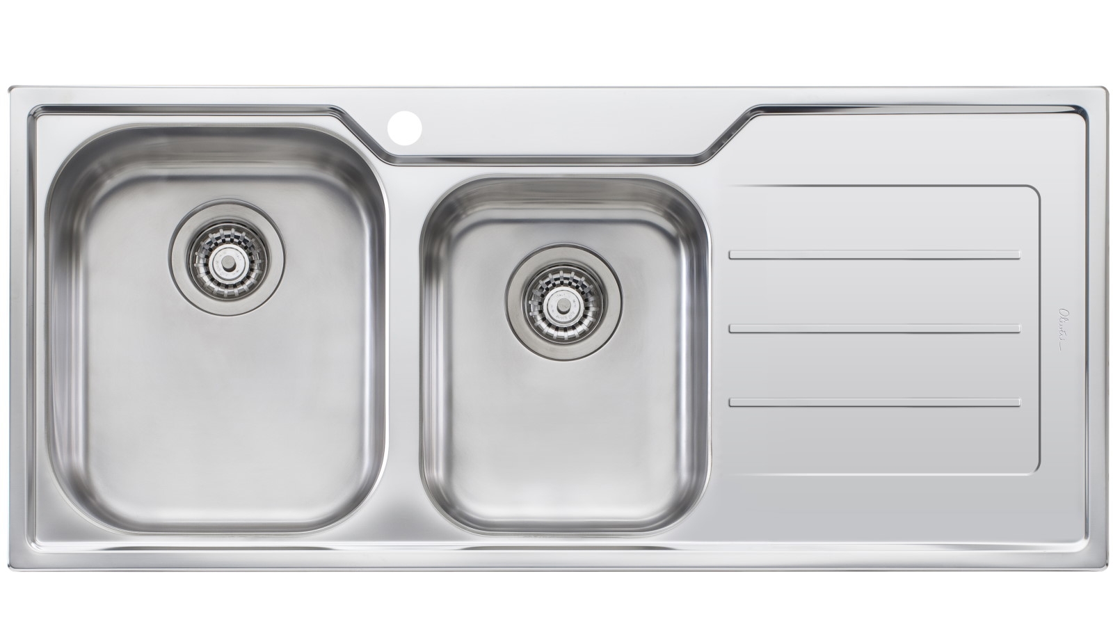 Oliveri Flinders 1 & 3/4 Bowl Topmount Sink with Drainer & 1 Tap Hole ...