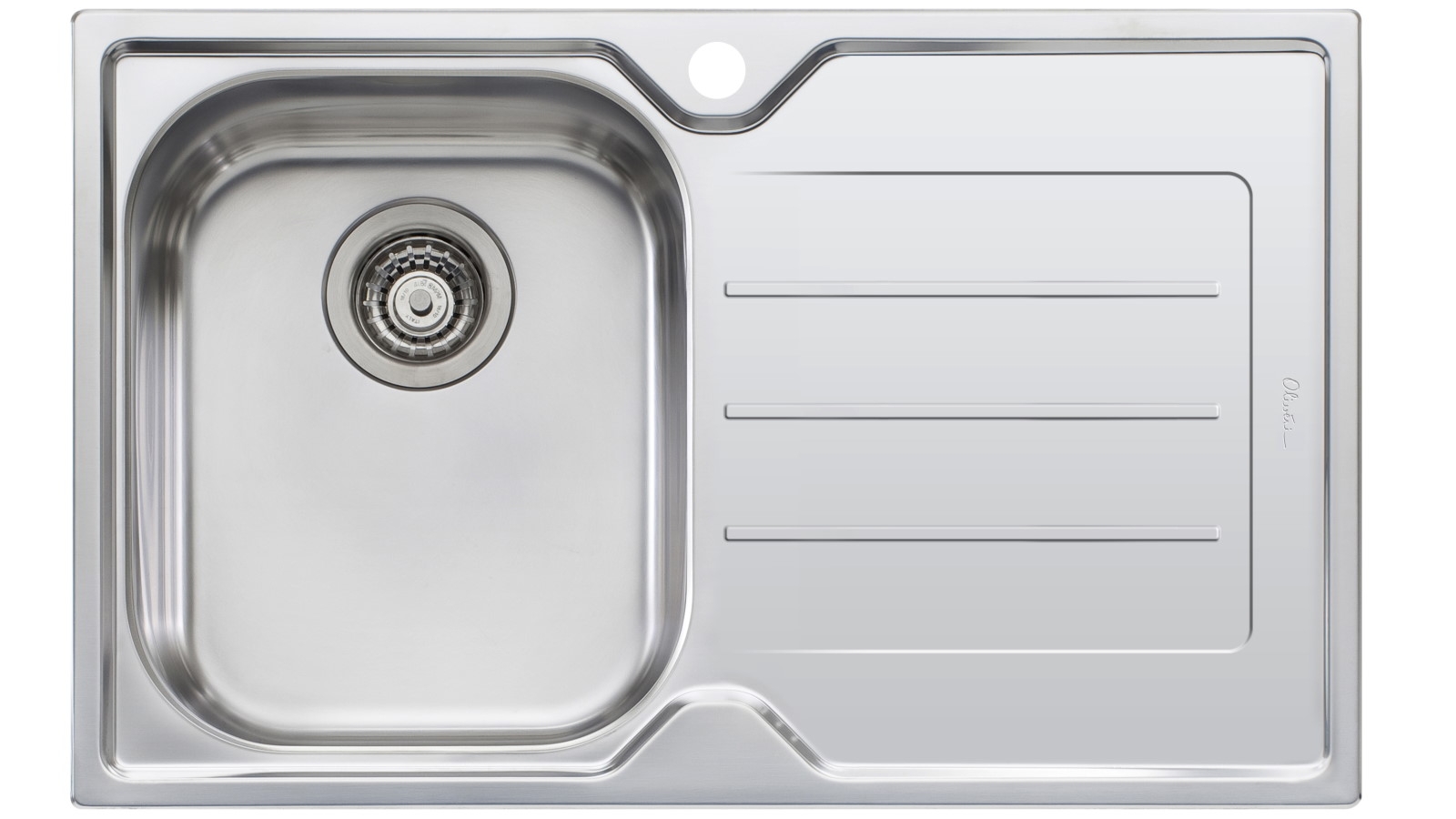 Oliveri Flinders Single Left Hand Bowl Topmount Sink with Drainer & 1 ...