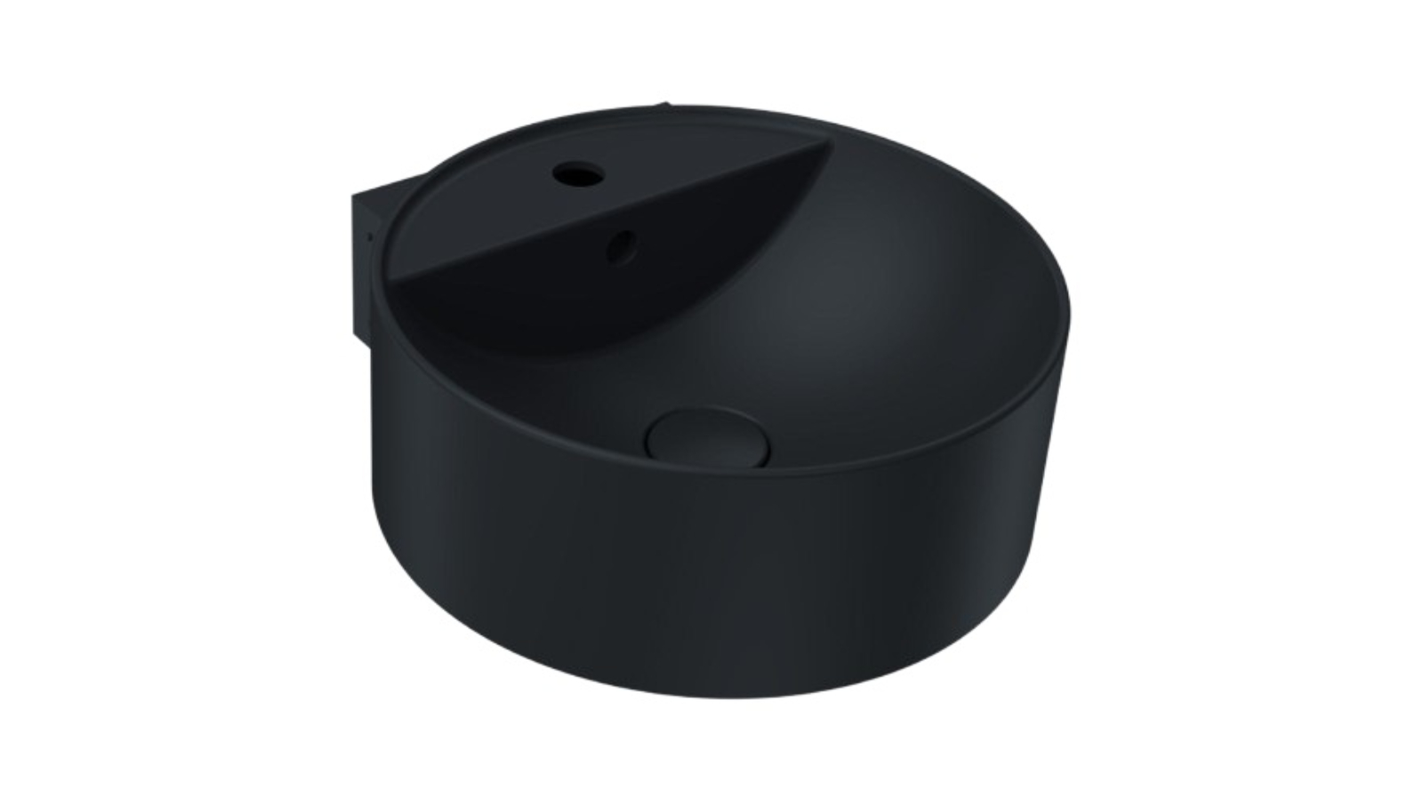 Parisi Twinset Slim 420 Wall Basin with Tap Ledge 1 Tap Hole - Carbone ...