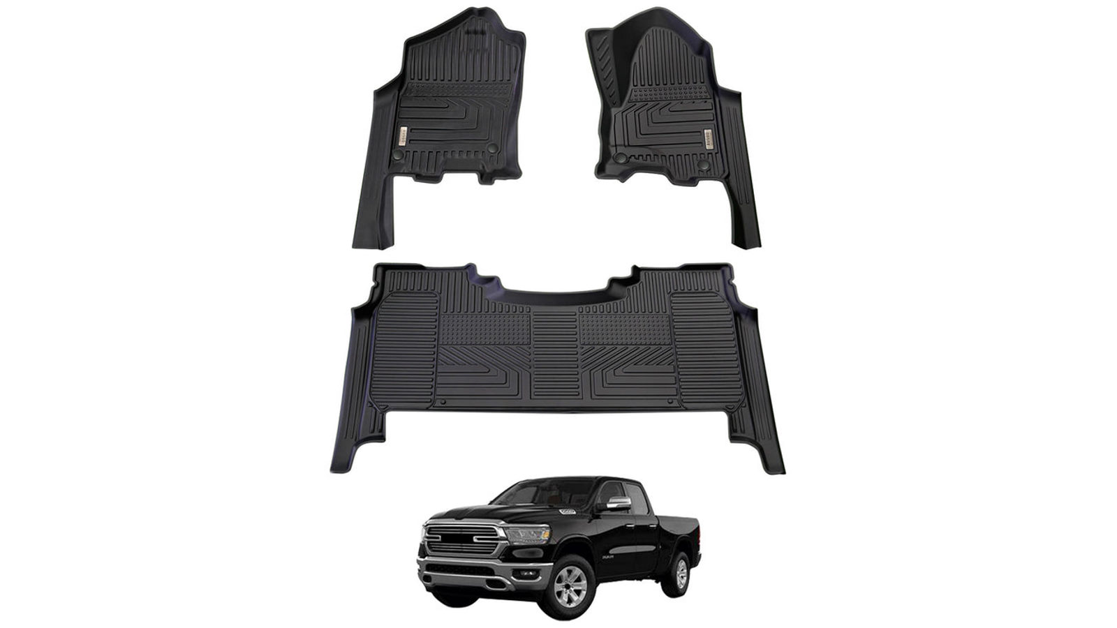 AUSGO 5D Car Floor Mats for RAM 1500 DT Series Crew Cab 2020-2023 ...