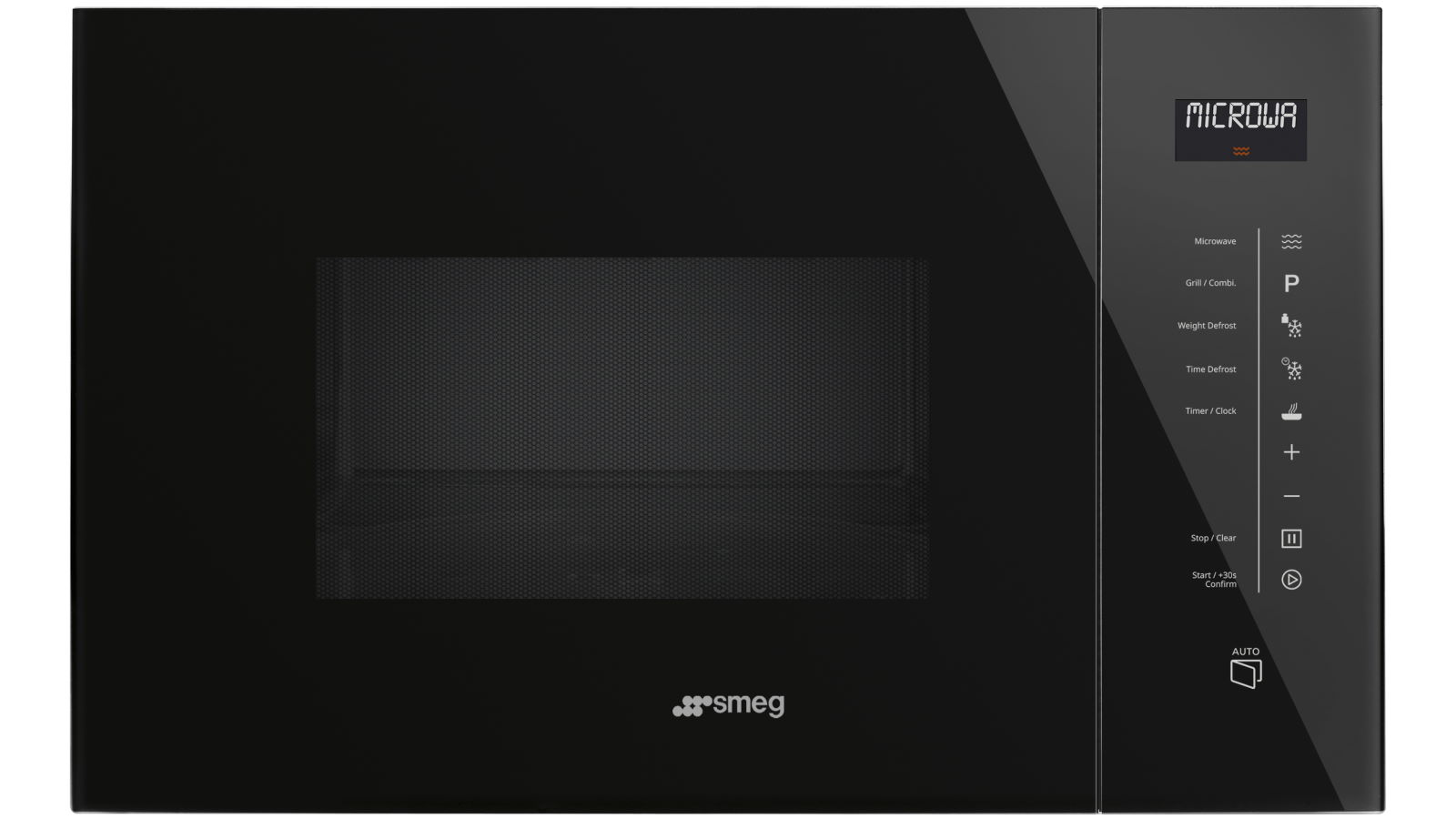 Smeg Linea 25L Built-in Microven Oven with Grill - Pure Black | Harvey ...