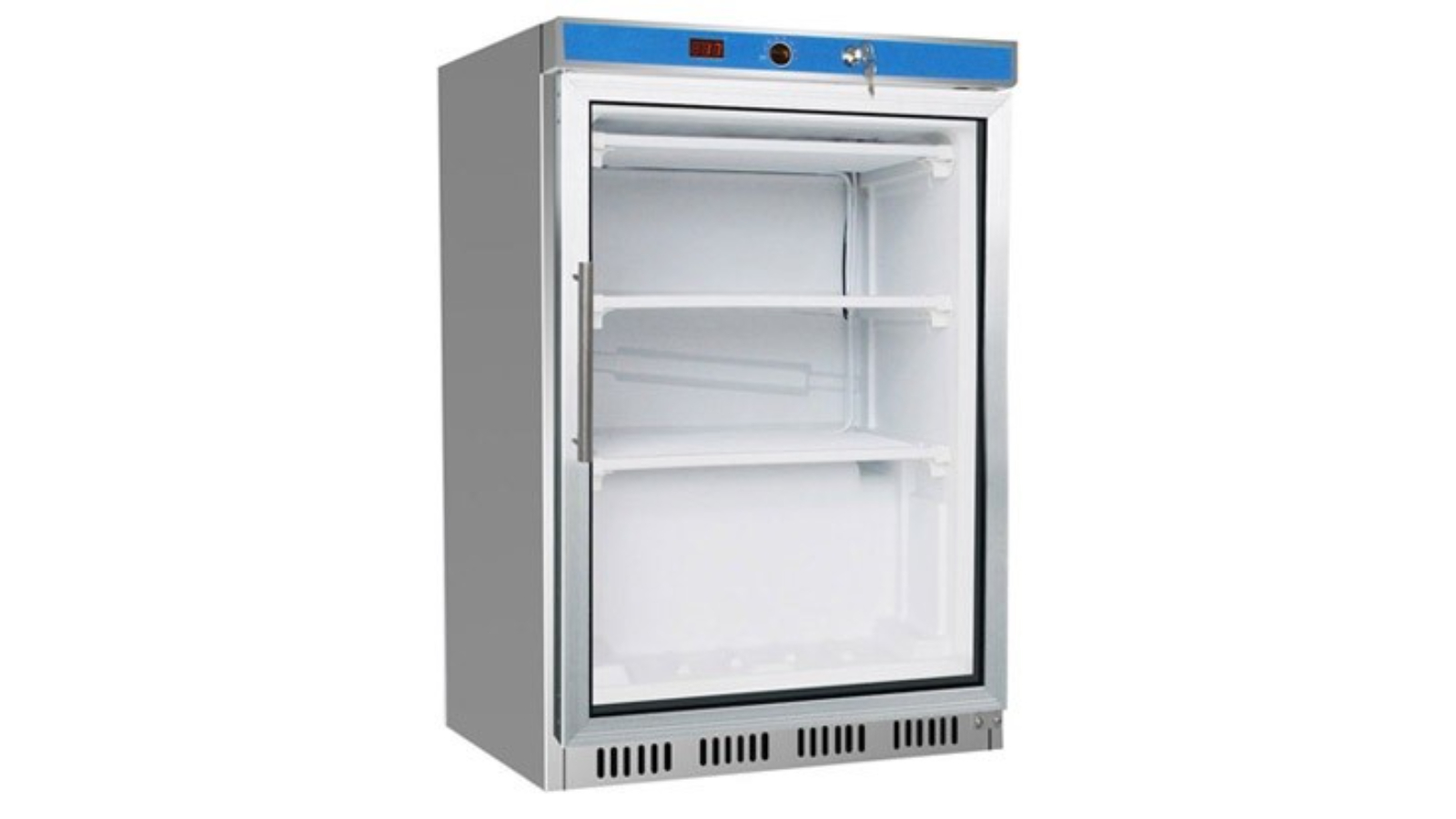 Thermaster Commercial Stainless Steel Display Freezer with Glass Door ...
