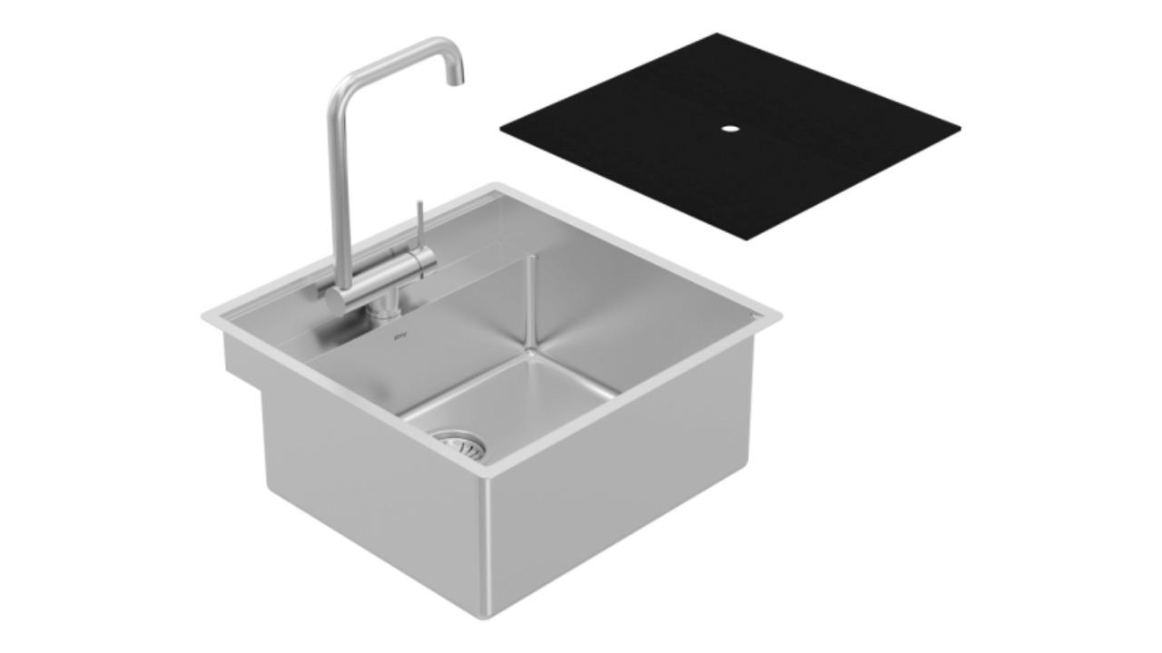Abey Alfresco Covered Sink &and Foldable Kitchen Tap Kit | Harvey Norman