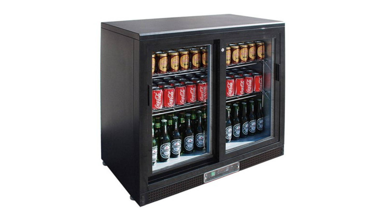 Thermaster Commercial Double Sliding Door Drink Cooler | Harvey Norman
