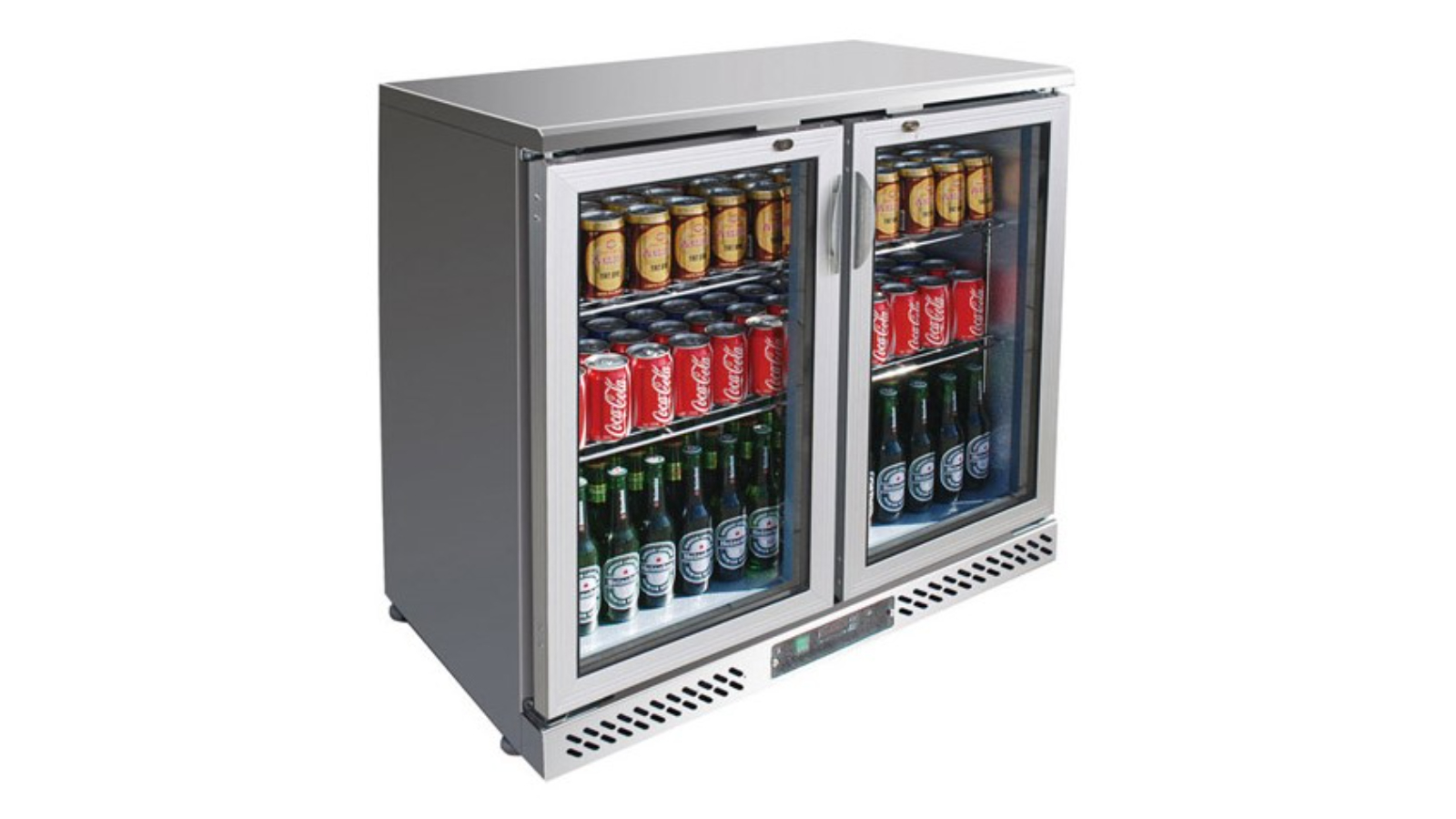 Thermaster Commercial 2-Door Stainless Steel Bar Cooler | Harvey Norman