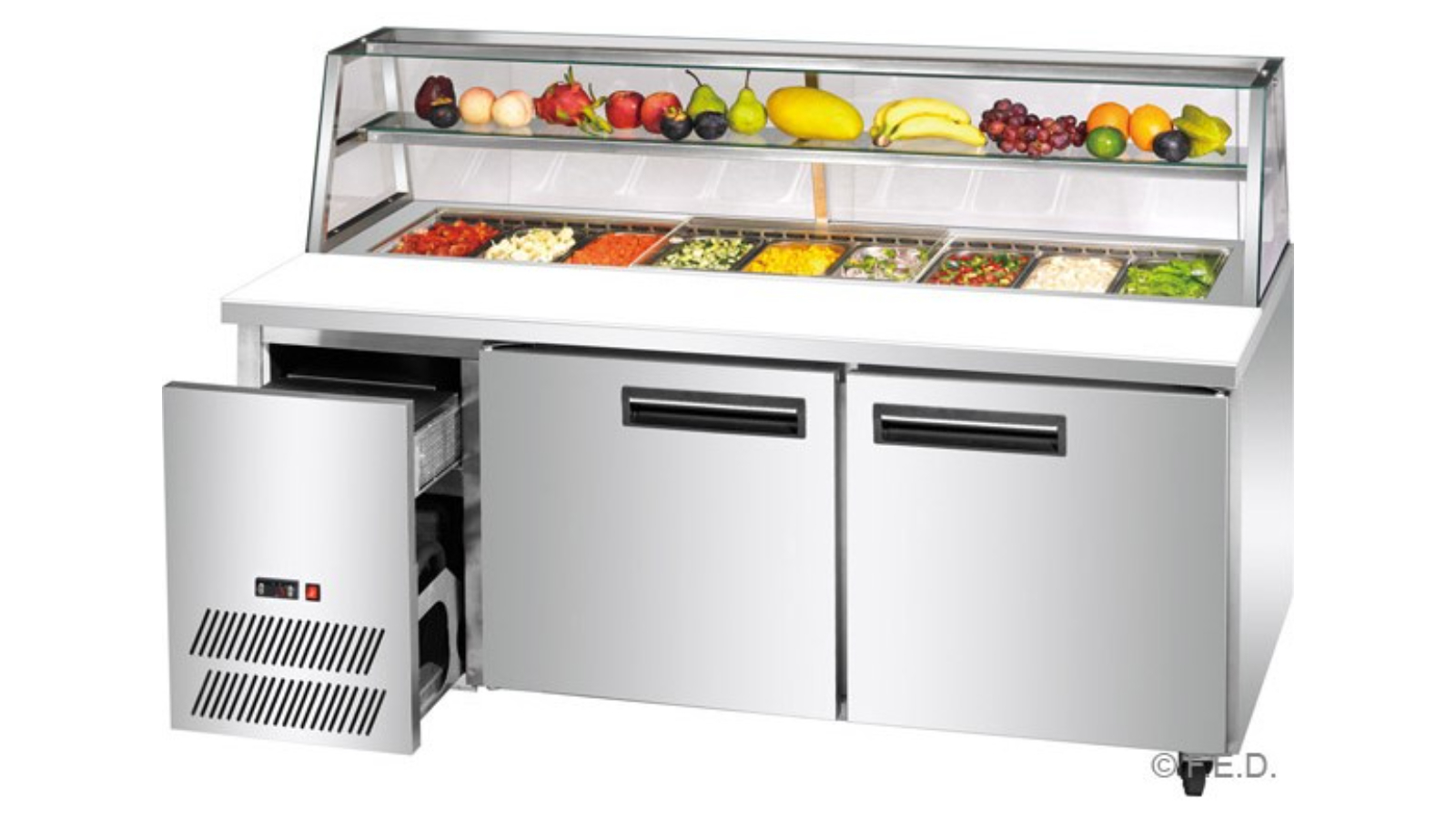 Thermaster Commercial 2-Door Deluxe Sandwich Bar - Large | Harvey Norman
