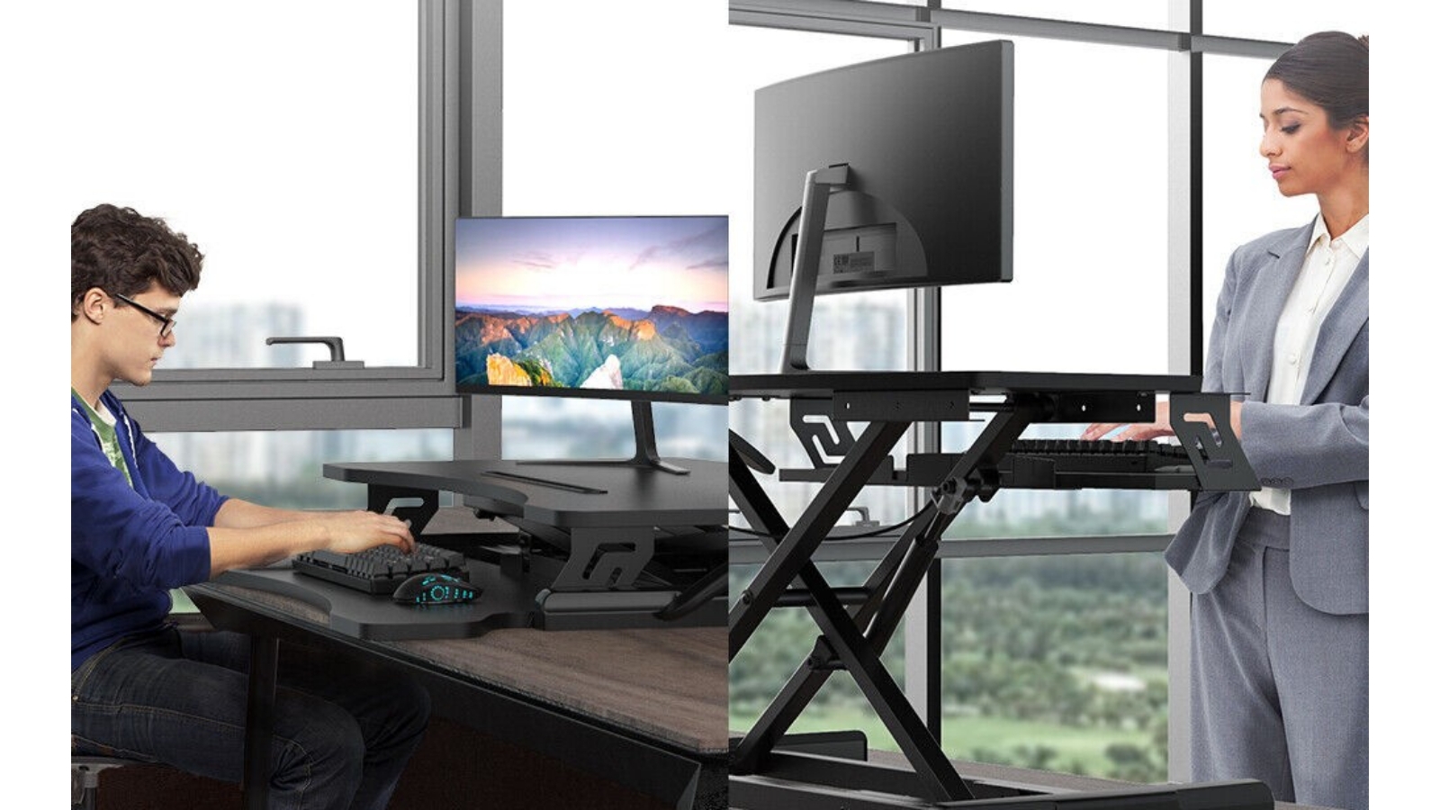 Viviendo Height Adjustable Desk Riser | Harvey Norman