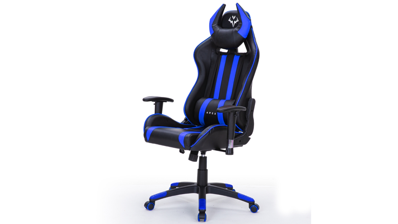 Overdrive Apex Series Reclining Office Gaming Chair Black Blue Harvey Norman