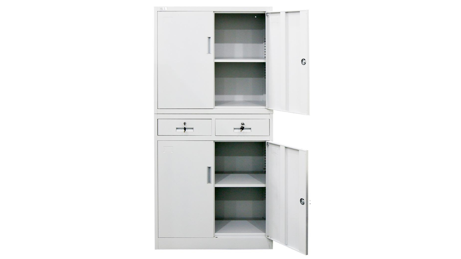 Fortia Steel Stationery Office Lockable 4 Door Drawers Cabinet Storage ...