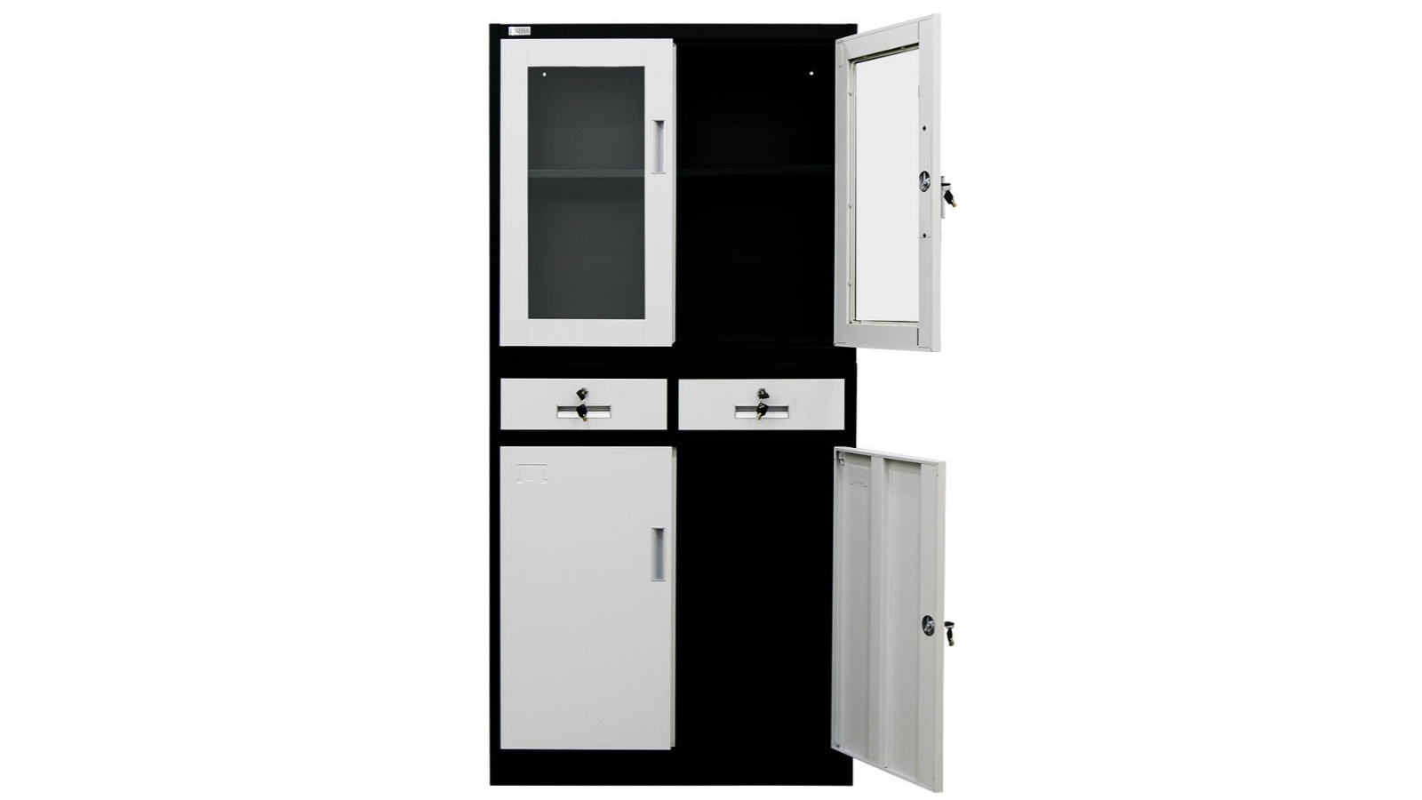 FORTIA Stationery Lockable 4-Door Cupboard Drawers | Harvey Norman