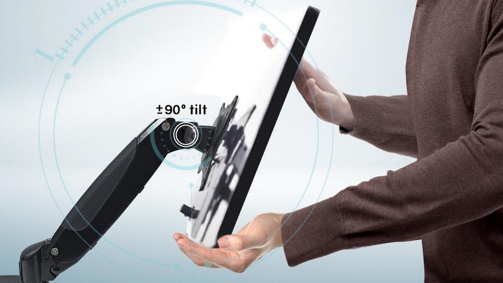 Fortia Triple Monitor Stand 3 Arm Computer Display Mount with Height ...