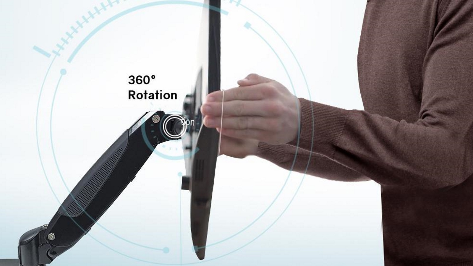 Fortia Triple Monitor Stand 3 Arm Computer Display Mount with Height ...