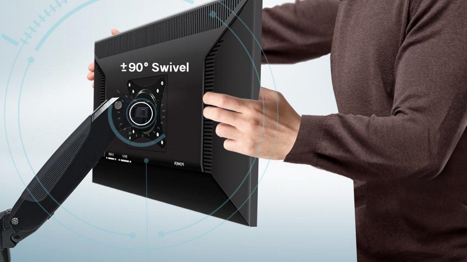 Fortia Triple Monitor Stand 3 Arm Computer Display Mount with Height ...