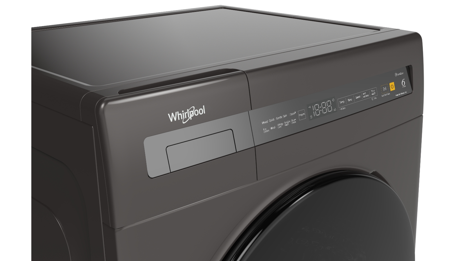 Whirlpool 9kg SaniCare Washing Machine - Dark Grey | Harvey Norman