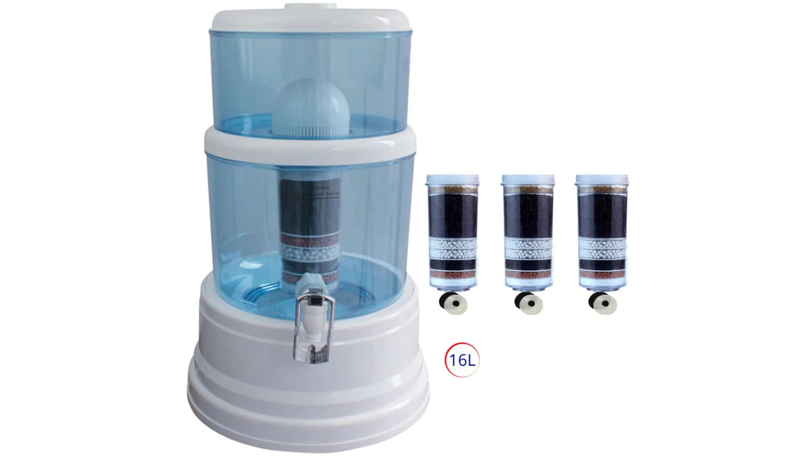 Aimex Water 3 Piece 8-Stage Filter Bench Top Activated Charcoal Water ...