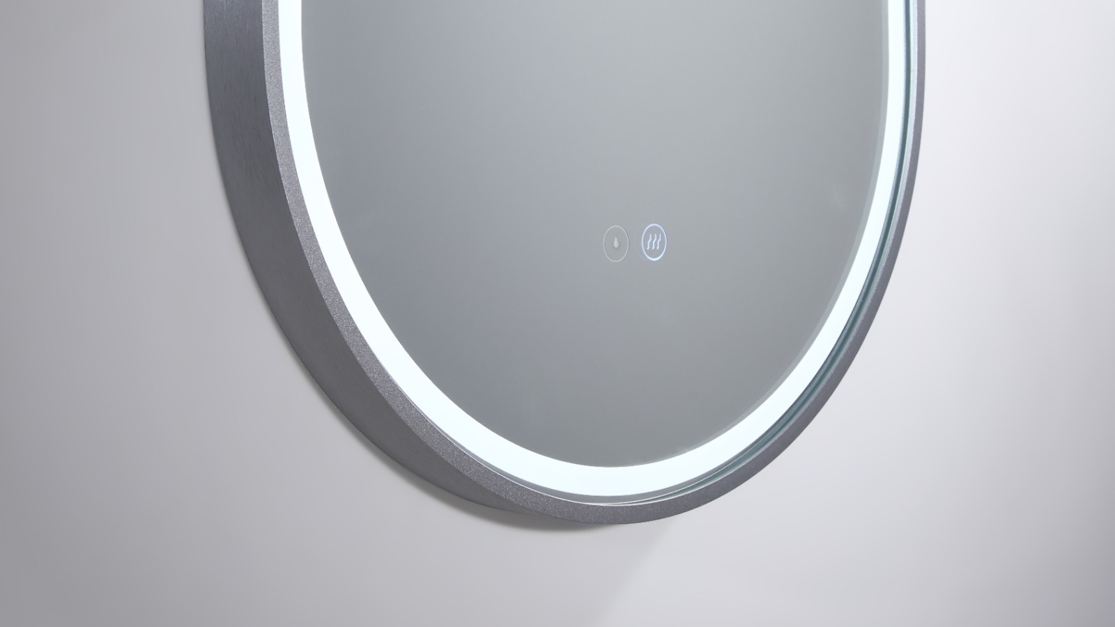 Remer Gatsby Aluminium Frame LED Mirror with Demister - Gunmetal ...