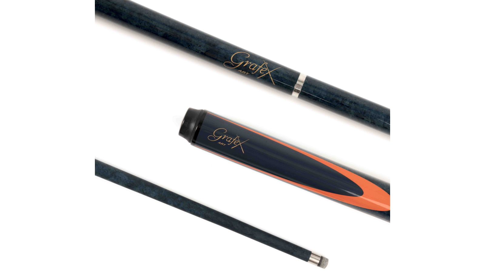 Grafex Blue Graphite Art Snooker and Pool Cue with Multi-Weight System ...