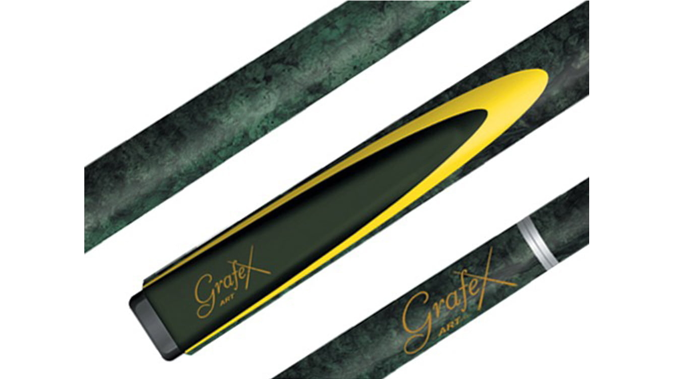 Grafex Green Graphite Art Snooker and Pool Cue with Multi-Weight System ...