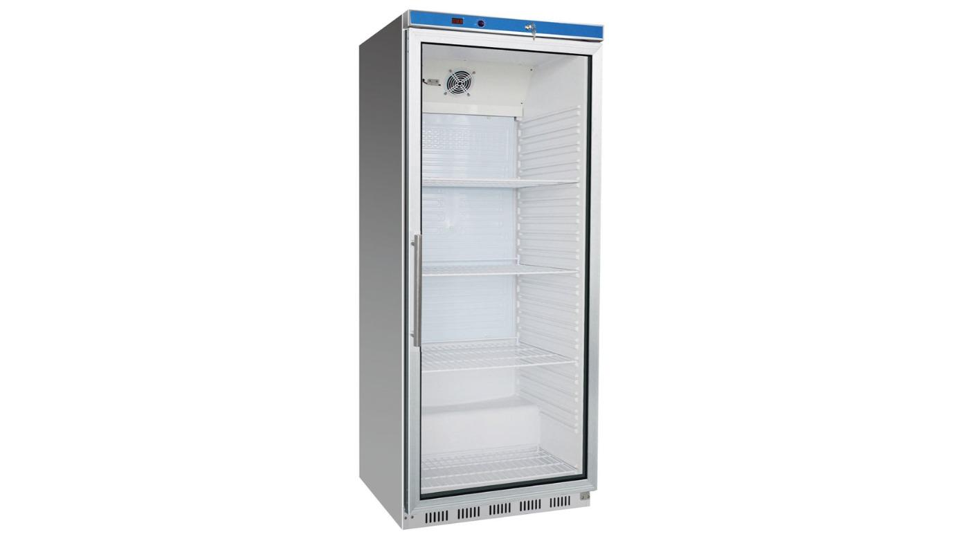 F.E.D Commercial HR600G Stainless Steel Display Fridge with Glass Door ...