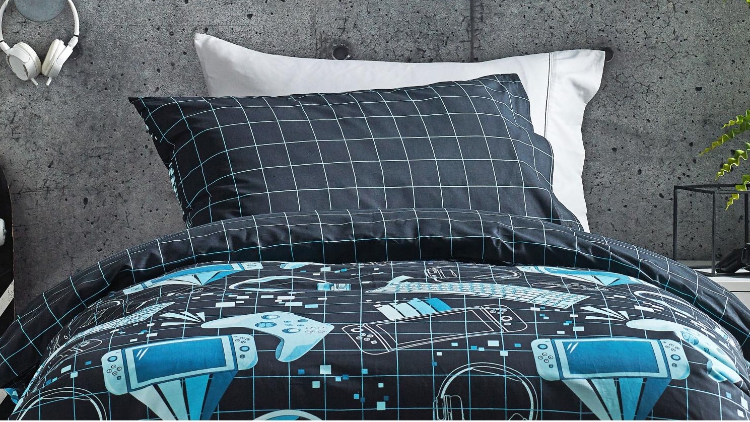 Gamer Gadget Glow In The Dark Quilt Cover Set | Harvey Norman