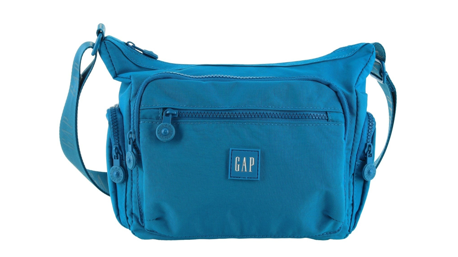 Gap Nylon Multiple Zipped Front Cross-Body Bag - Blue | Harvey Norman
