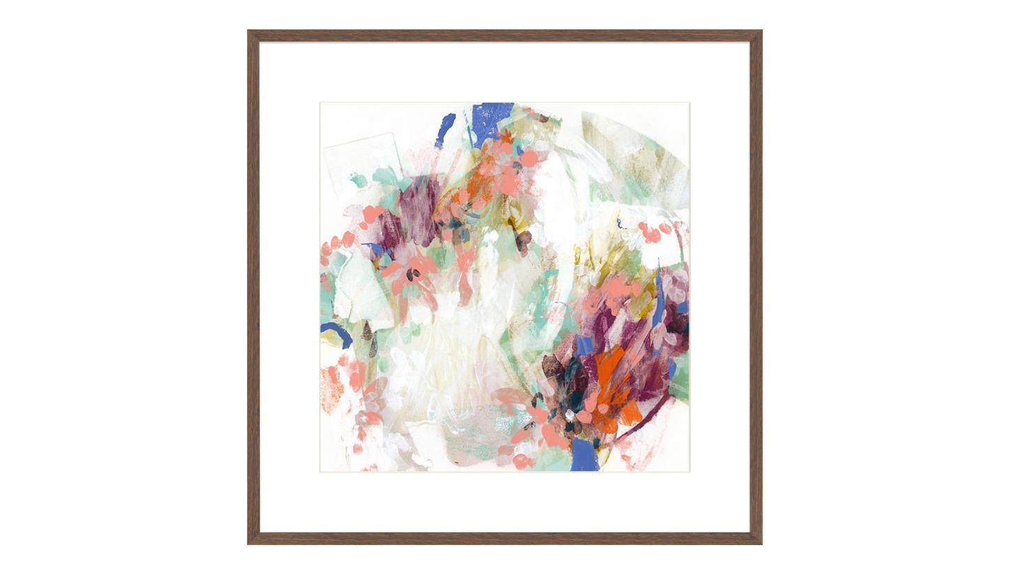 La Grolla Garden Abstraction I Walnut Frame Wall Art - 84 x 84cm ...