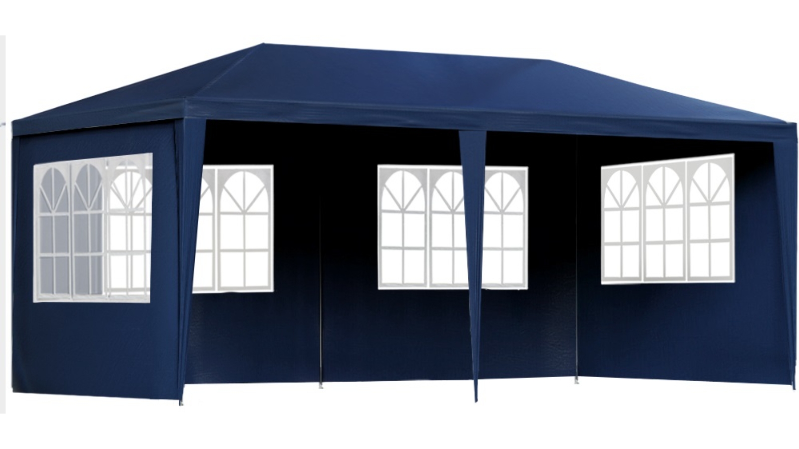 Instahut 6 Panel Blue Marquee Outdoor Gazebo - 3 x 6metre | Harvey Norman