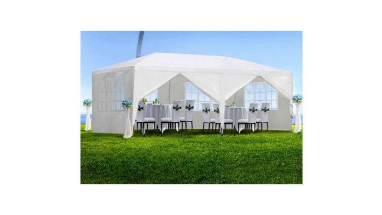 Instahut White Outdoor Gazebo Marquee Wedding Party Camping Tent - 3 x ...