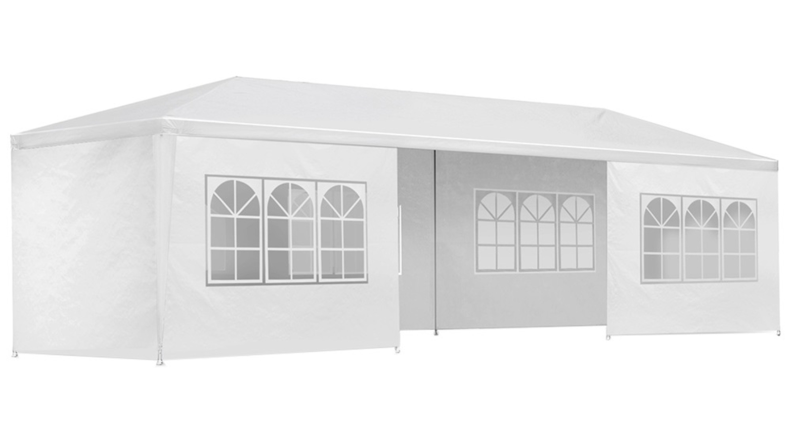 Instahut 8 Panel White Outdoor Marquee Gazebo - 3 x 9metre | Harvey Norman