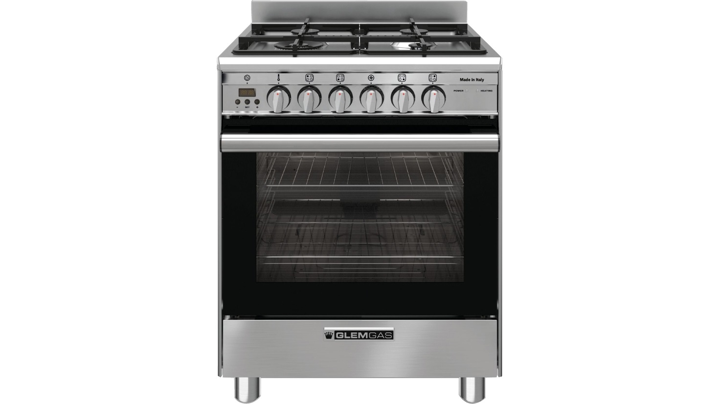 Glem 600mm Stainless Steel Freestanding Dual Fuel Cooker | Harvey Norman