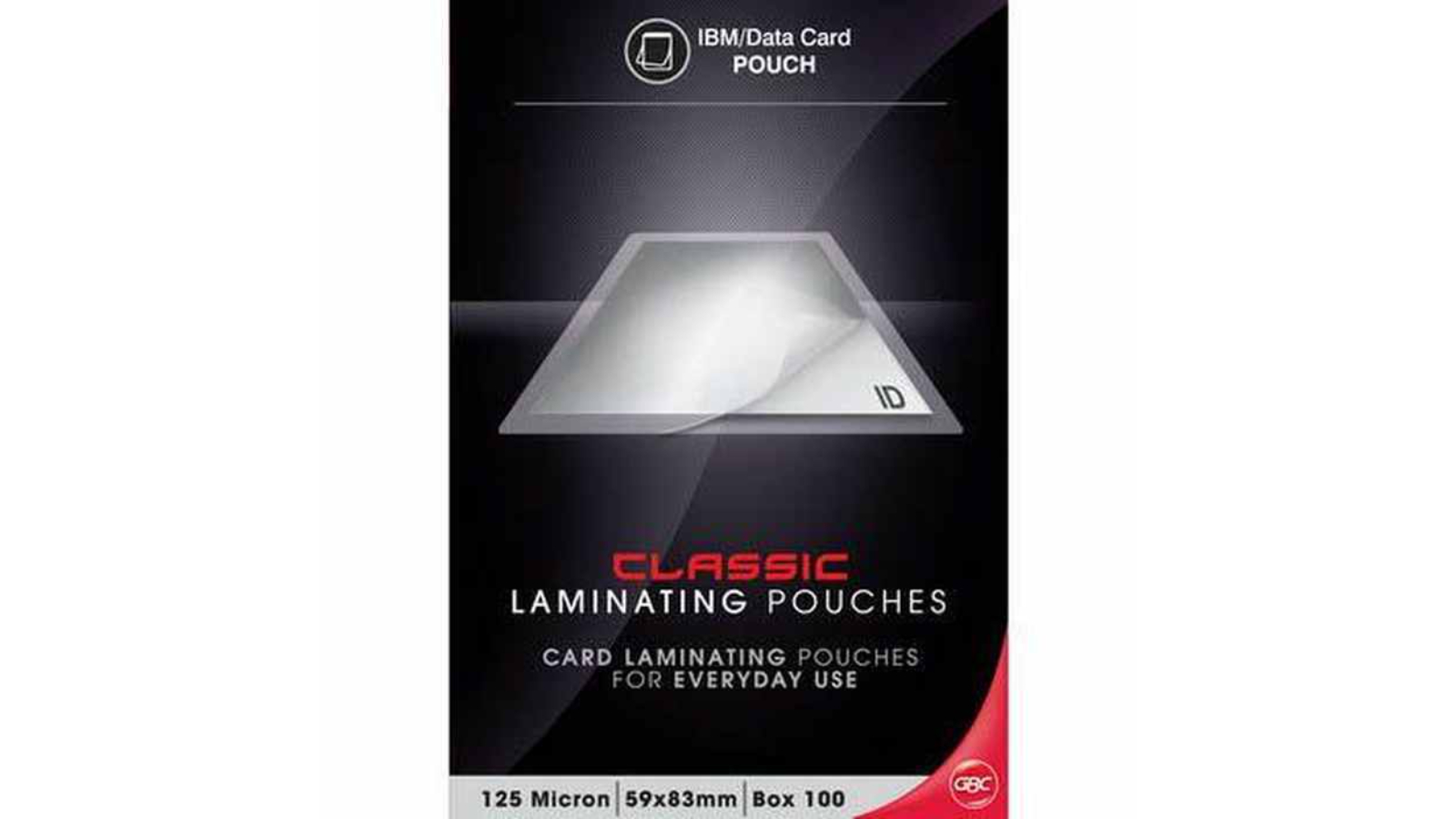 GBC Pack of 100 125 Micron Clear Laminating Pouch - 5.9 x 8.3cm ...