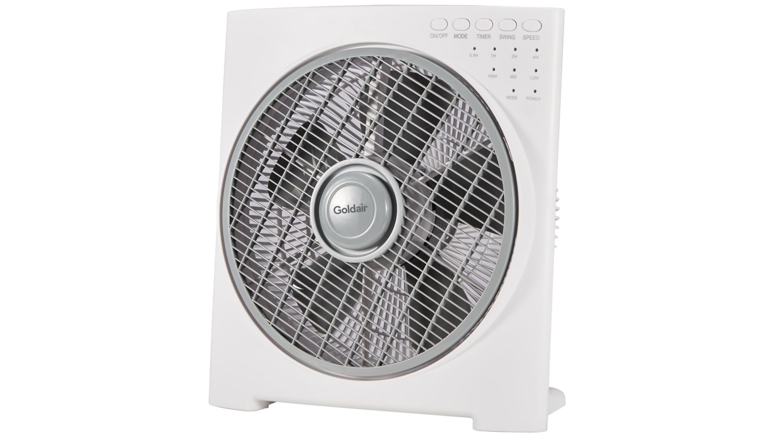 Goldair 30cm Box Fan with Remote - White/Grey | Harvey Norman