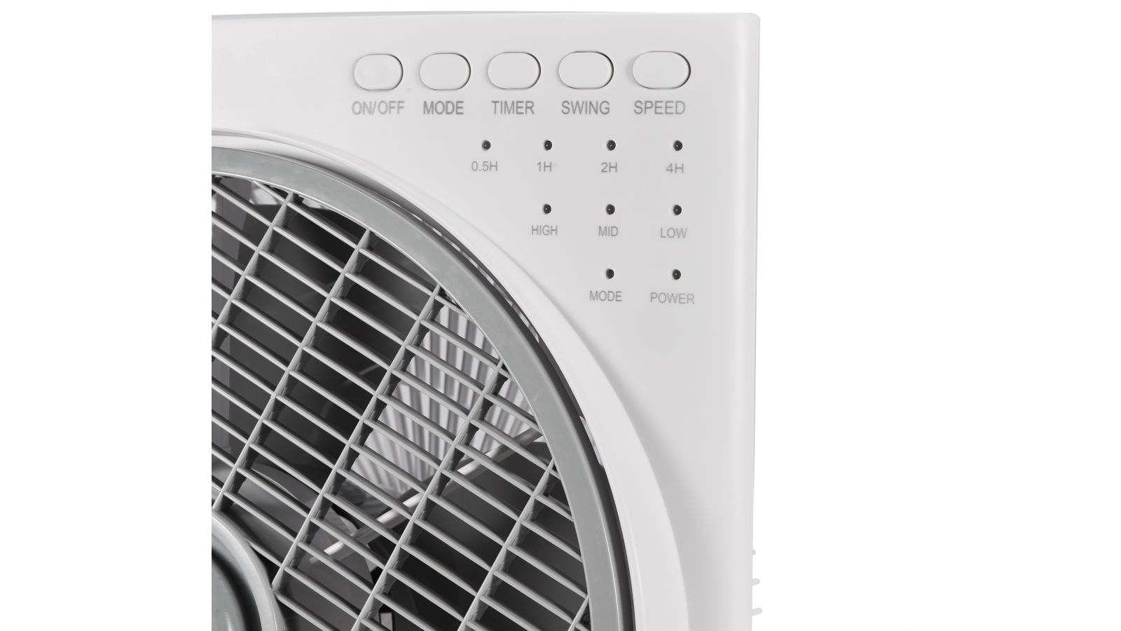 Goldair 30cm Box Fan with Remote - White/Grey | Harvey Norman