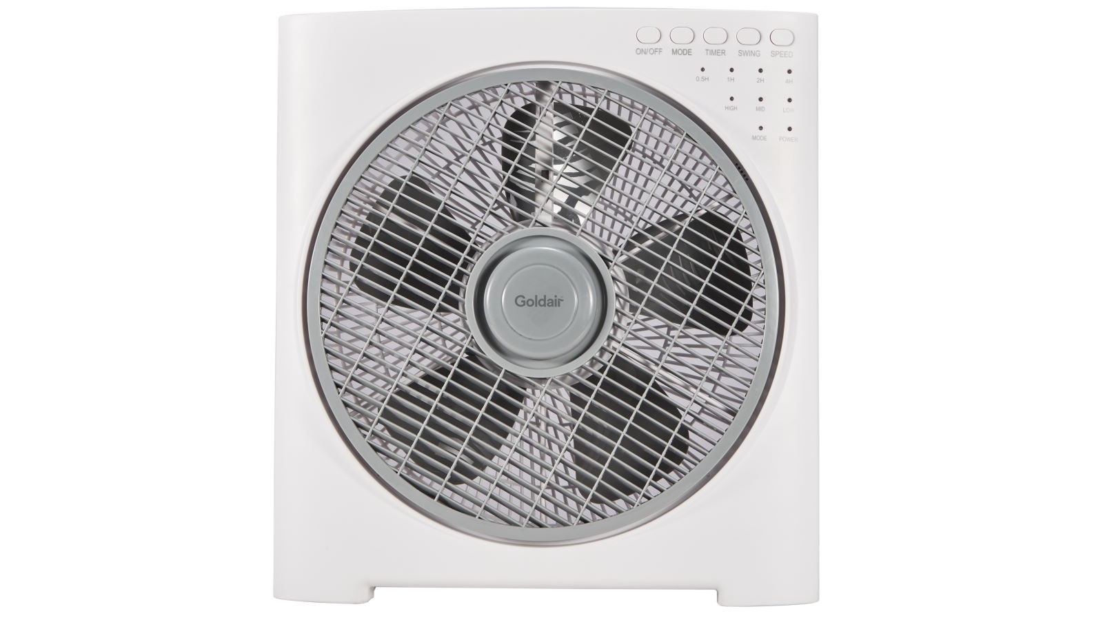 Goldair 30cm Box Fan with Remote - White/Grey | Harvey Norman