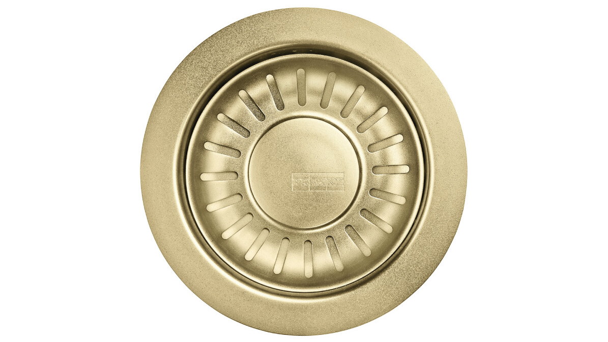 Franke Remote Waste Kit with Overflow and Push Button - Gold | Harvey ...