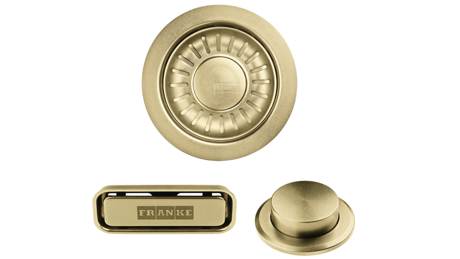 Franke Remote Waste Kit with Overflow and Push Button - Gold | Harvey ...