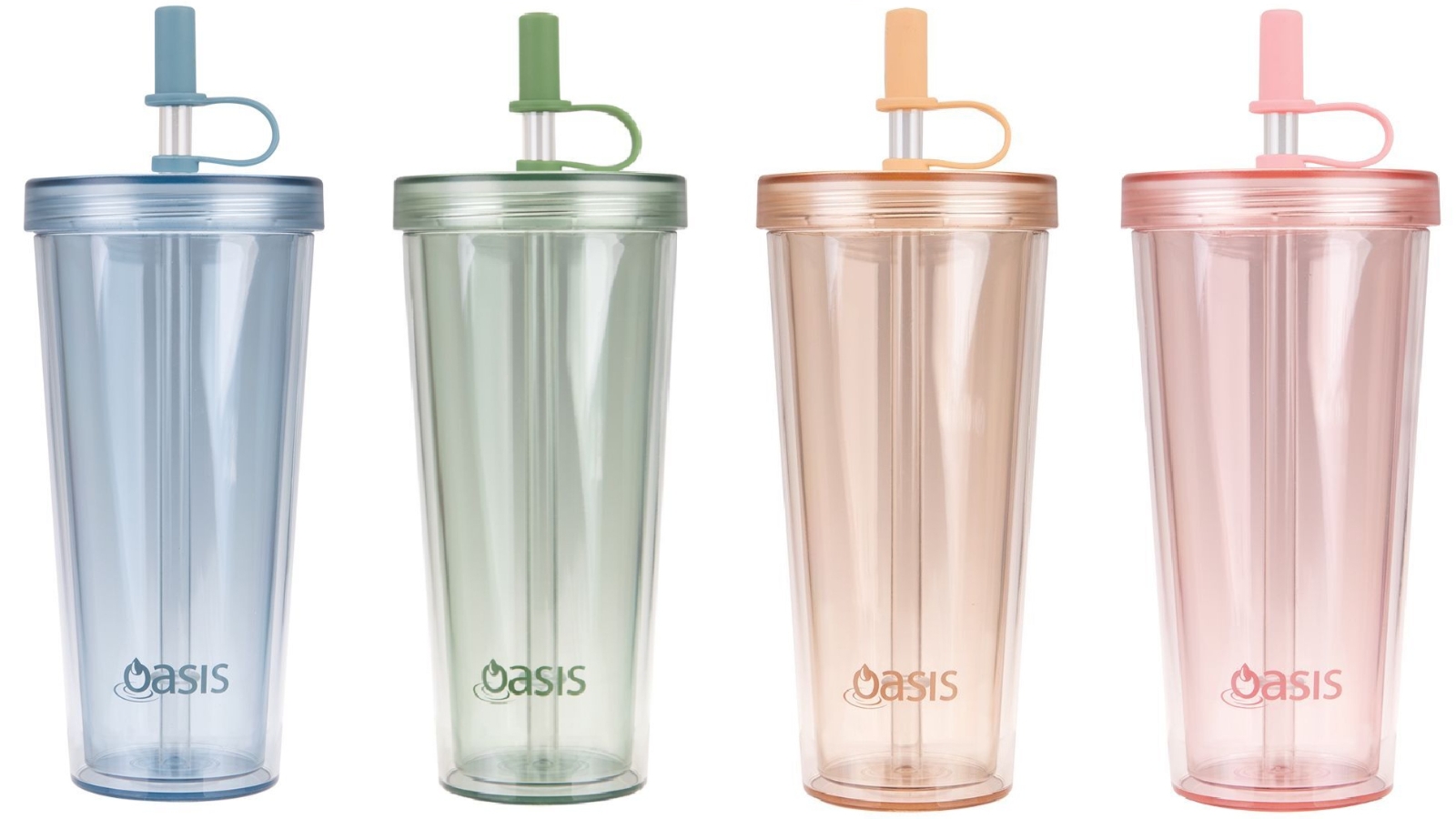 Oasis Plastic Double Wall Smoothie Tumbler 520ml | Harvey Norman